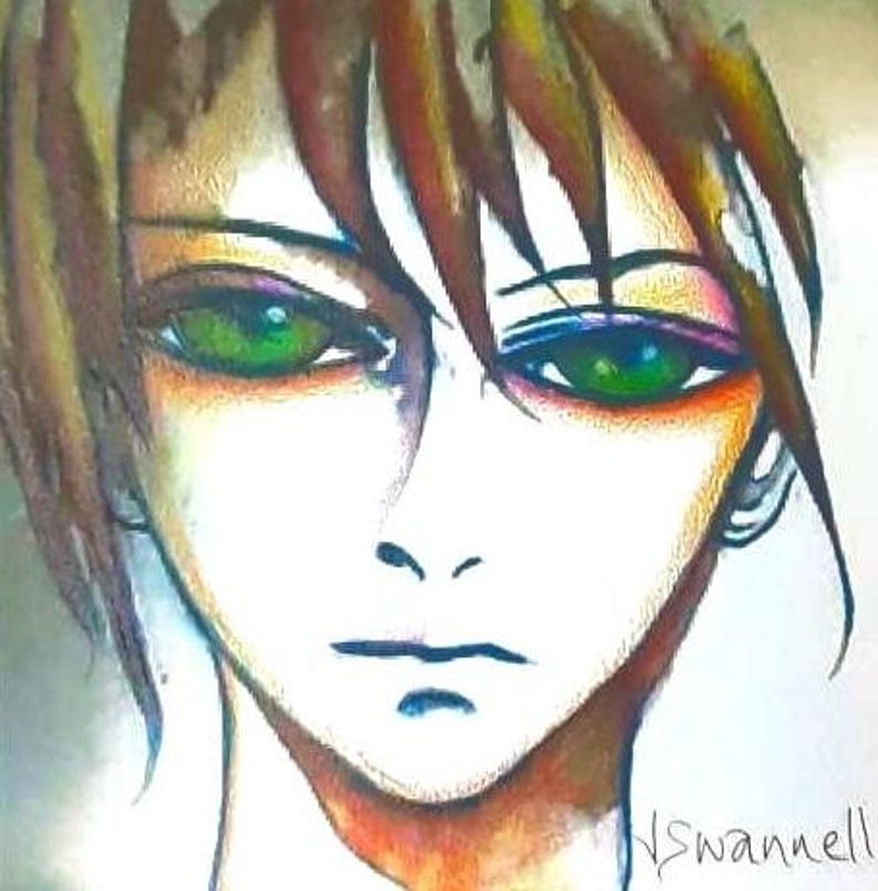 Anime Hand Finished Print - Etsy