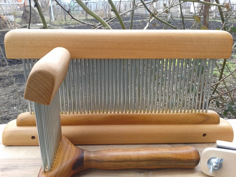 Hackle and Carding Comb/wool Comb and Blending Hackle Set 1 | Etsy