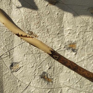 Greek Cypress Wand With Dragon Carving, Kunzite Crystal, and Wood ...