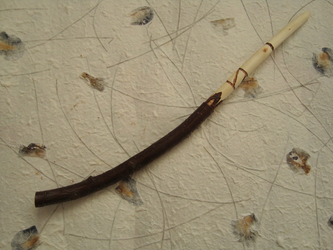 Greek Cherry Wand With Carved Design - Tool for Witchcraft- Perfect ...