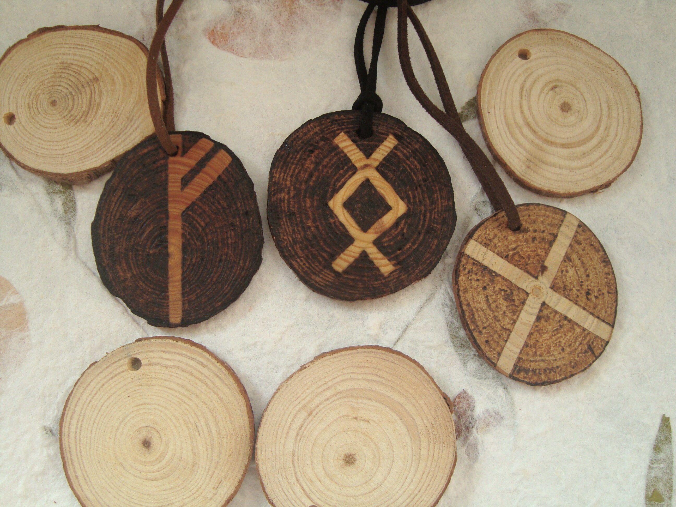 Gebu Wood Burned Pendant Gebo Viking Rune Lucky Charm Rune - Etsy