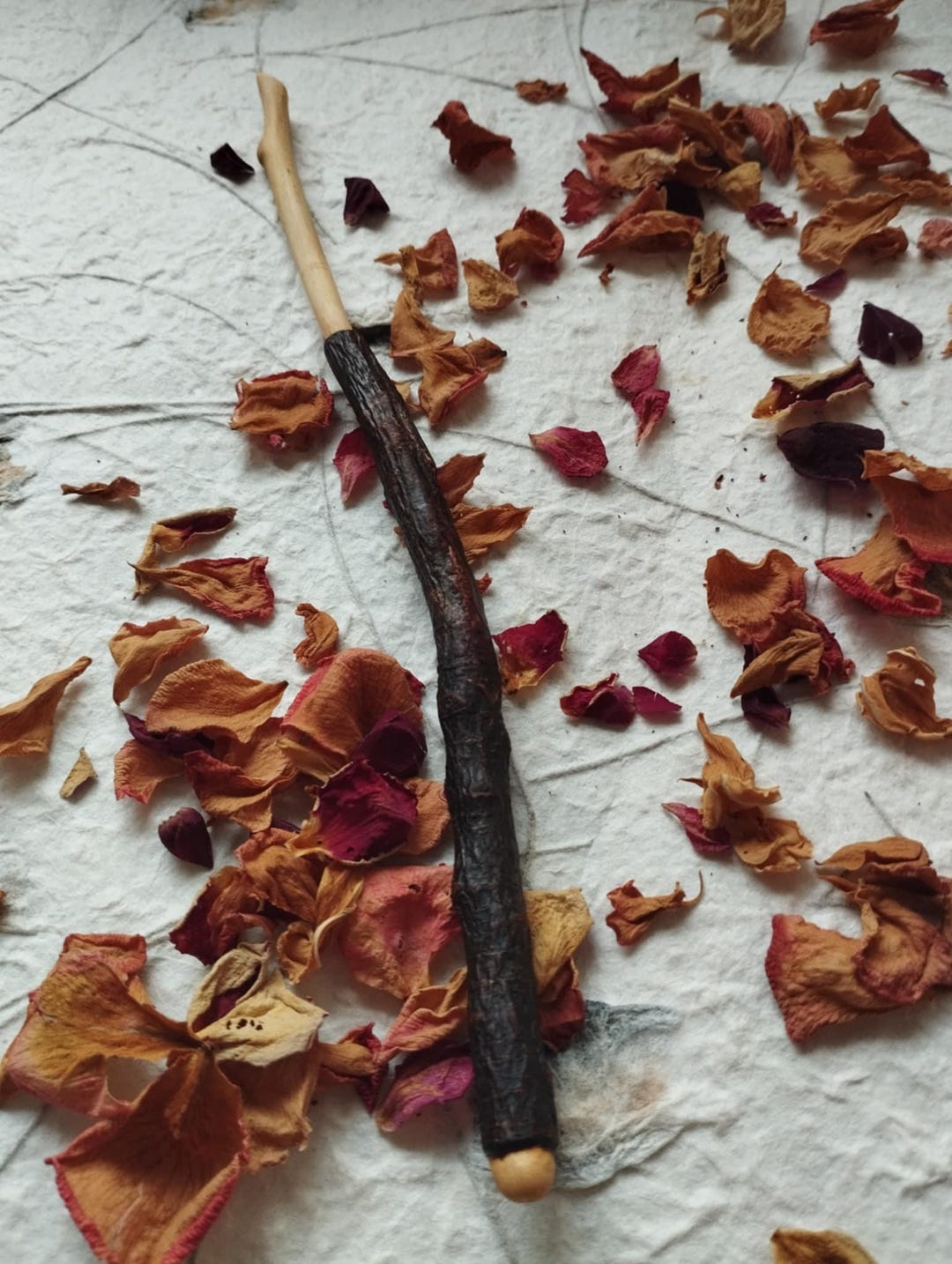 Greek Blackthorn Wand, Mini Wand, Bark on - Tool for Witchcraft ...