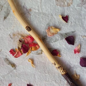 Greek Plum Mini Wand With Pentacle and Vines Design - Tool for ...