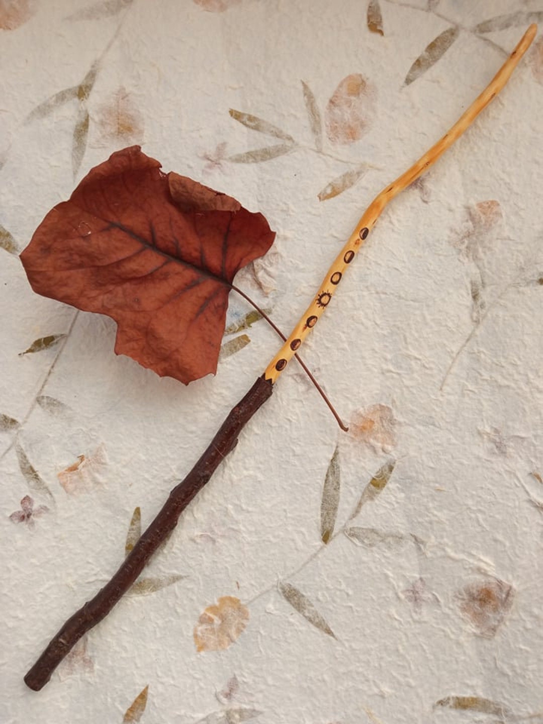 Greek Plum Mini Wand With Moon Phases - Tool for Witchcraft- Perfect ...