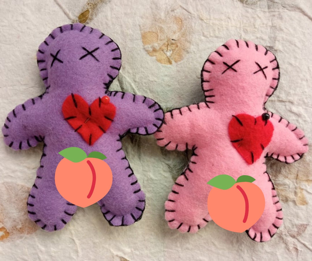 Mini Handmade Felt Woman Shaped Voodoo Doll With Vagina, Comes in Many ...