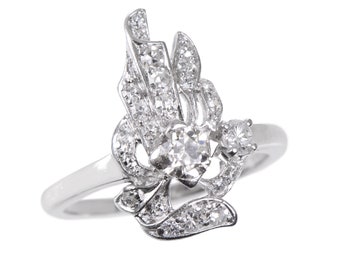 Diamond Flame Ring - Etsy