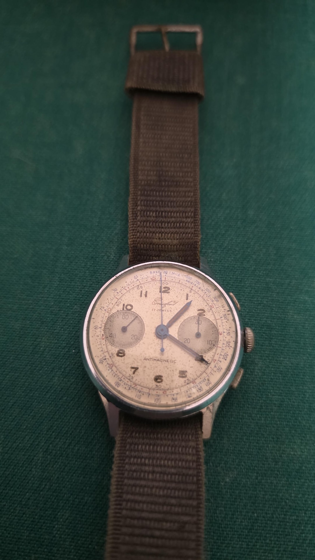 1940s Crawford Military Chronograph – Swiss Venus 175 Manual‑wind ...