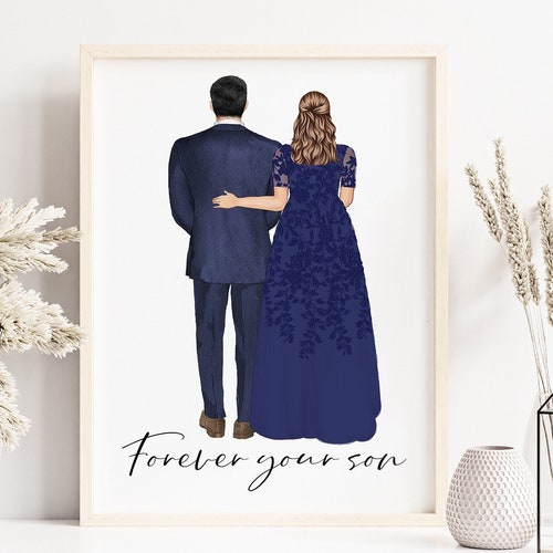 Mother of the Bride Illustration Wedding Parent Print | Etsy