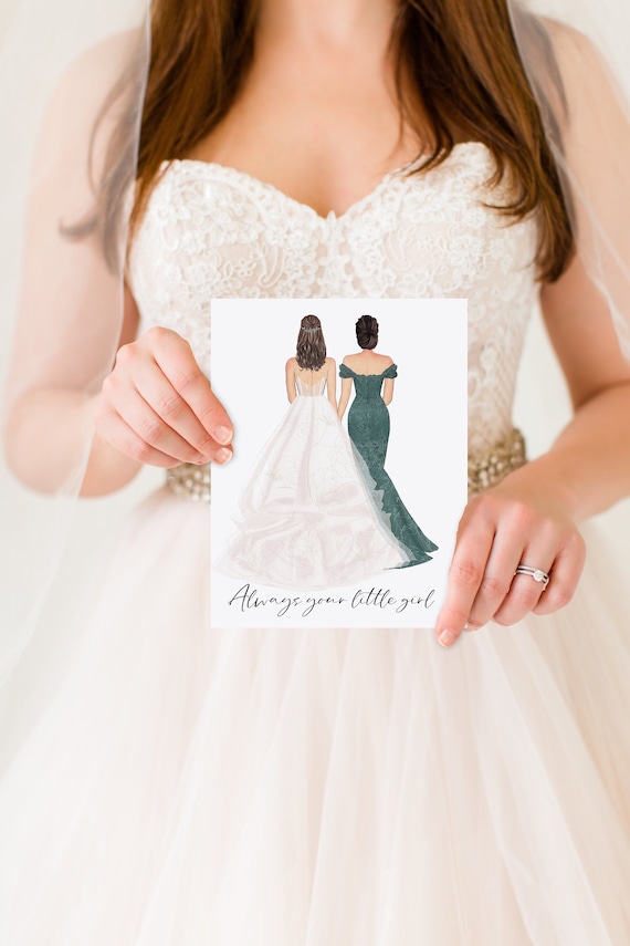 Mother of the Bride Illustration Wedding Parent Print | Etsy