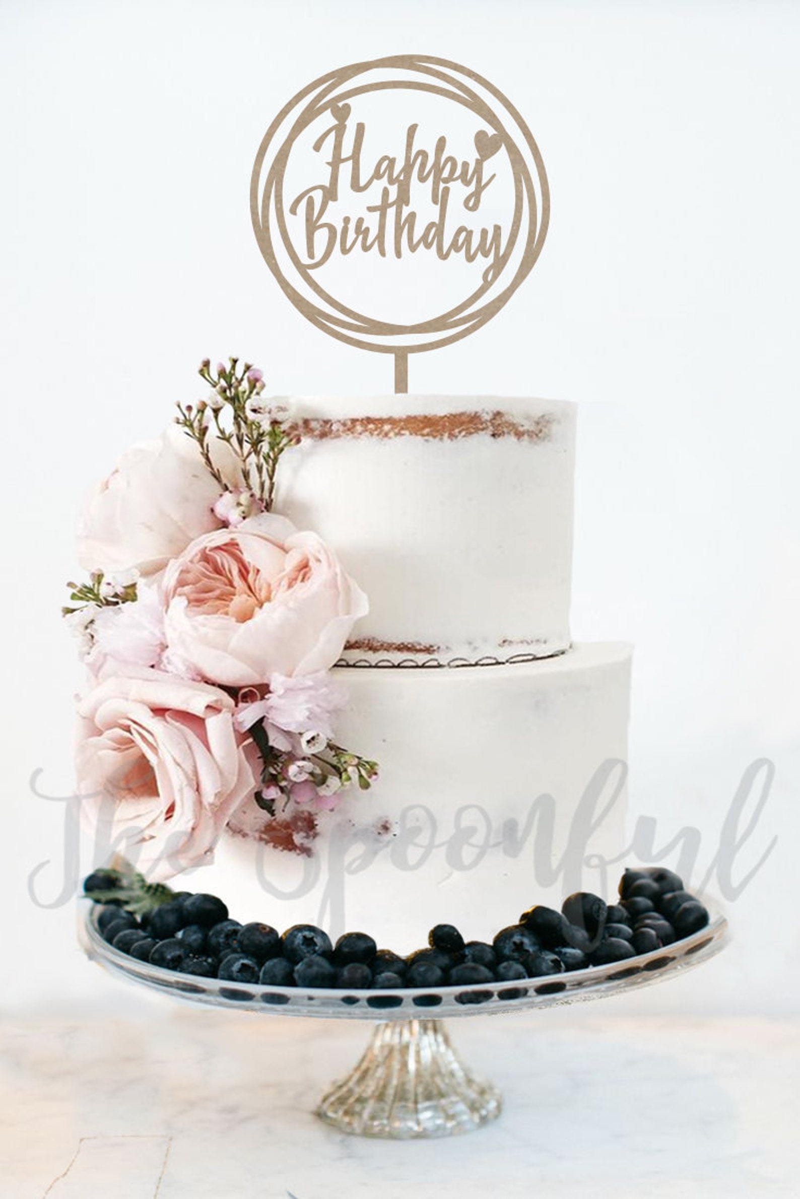 Happy Birthday Cake Topper Birthday Cake Topper Round | Etsy