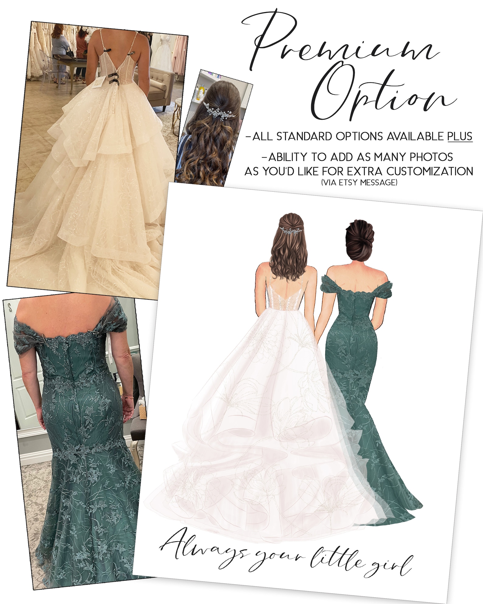 Mother of the Bride Illustration Wedding Parent Print | Etsy