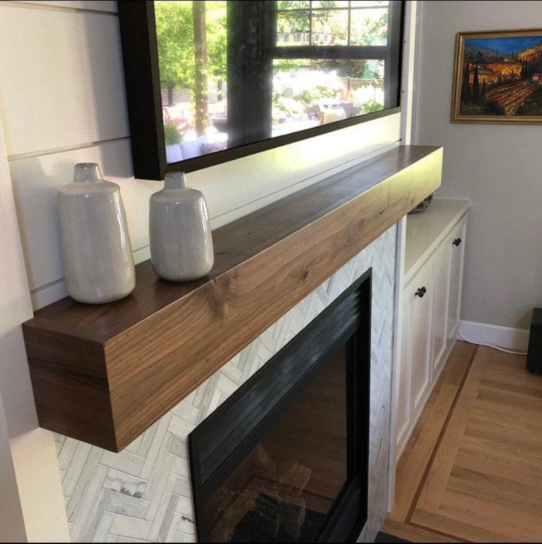 Custom Hardwood Mantel: Solid Lumber - Etsy