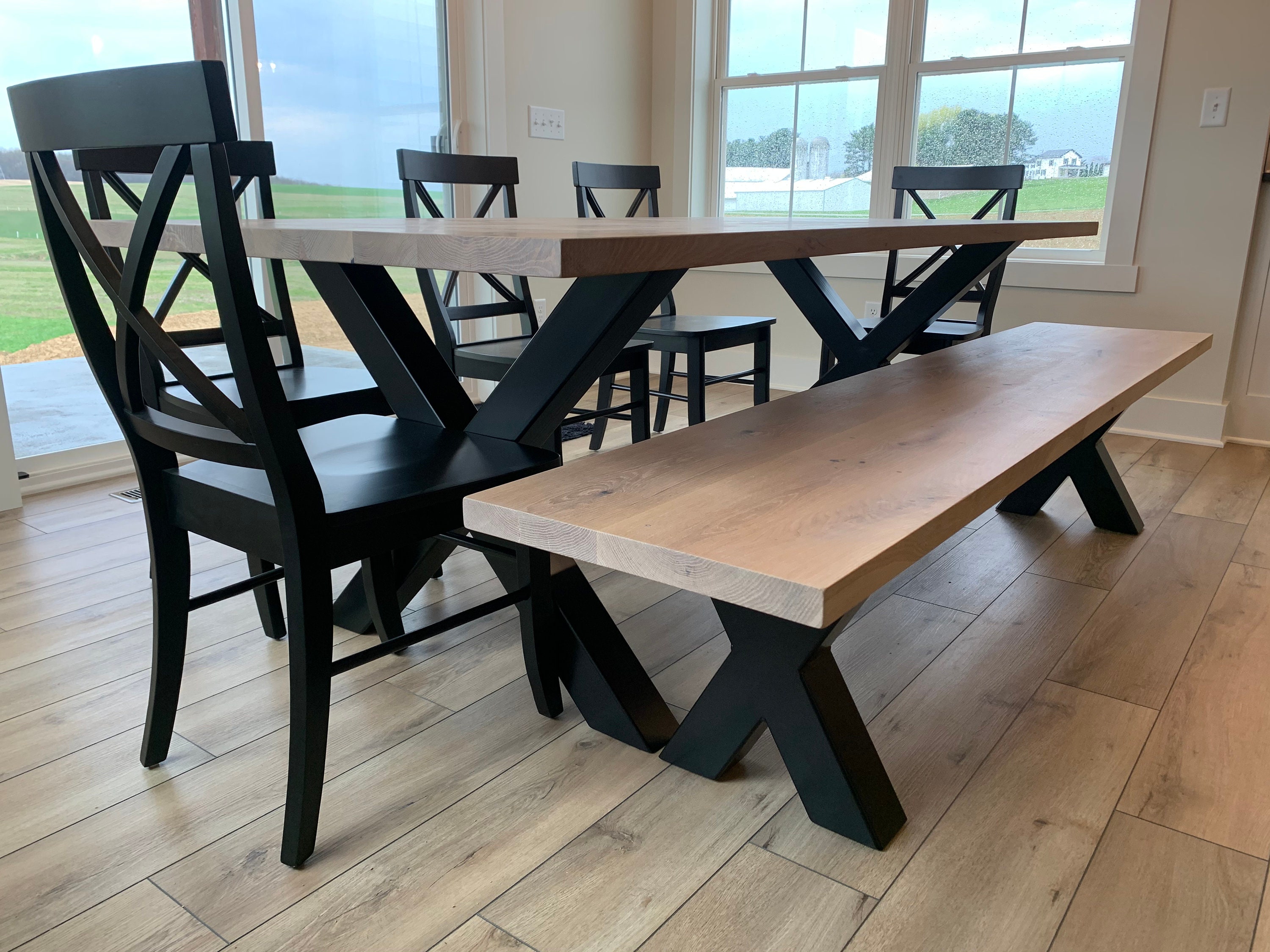 White Oak Farmhouse Table - Etsy