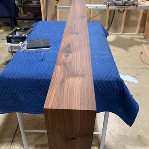 Handcrafted Walnut Fireplace Mantel - Custom Floating Wood Mantel Shelf ...