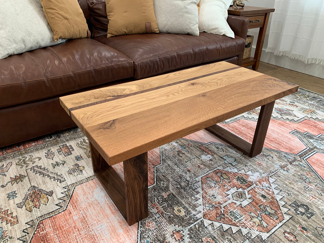 White Oak and Walnut Coffee Table - Etsy