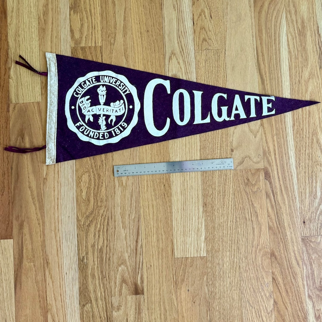Vintage Colgate Raiders University Football Basketball Baseball Banner ...