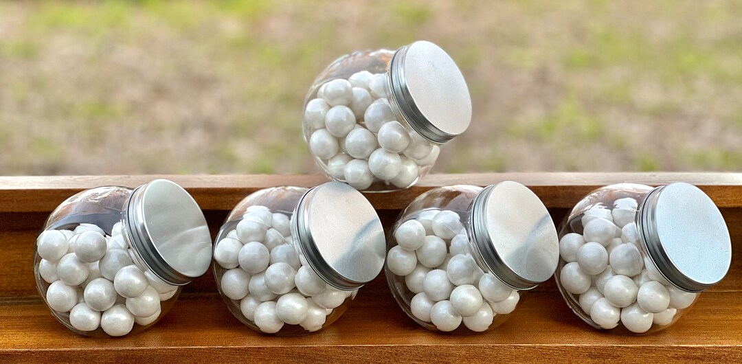 Set of 5 Small Glass Candy Jars With Lids Candy Jars Candy Buffet Jar ...