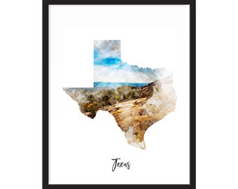 Texas State Art | Etsy