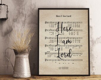 Here I Am Lord Send Me Poster - Etsy