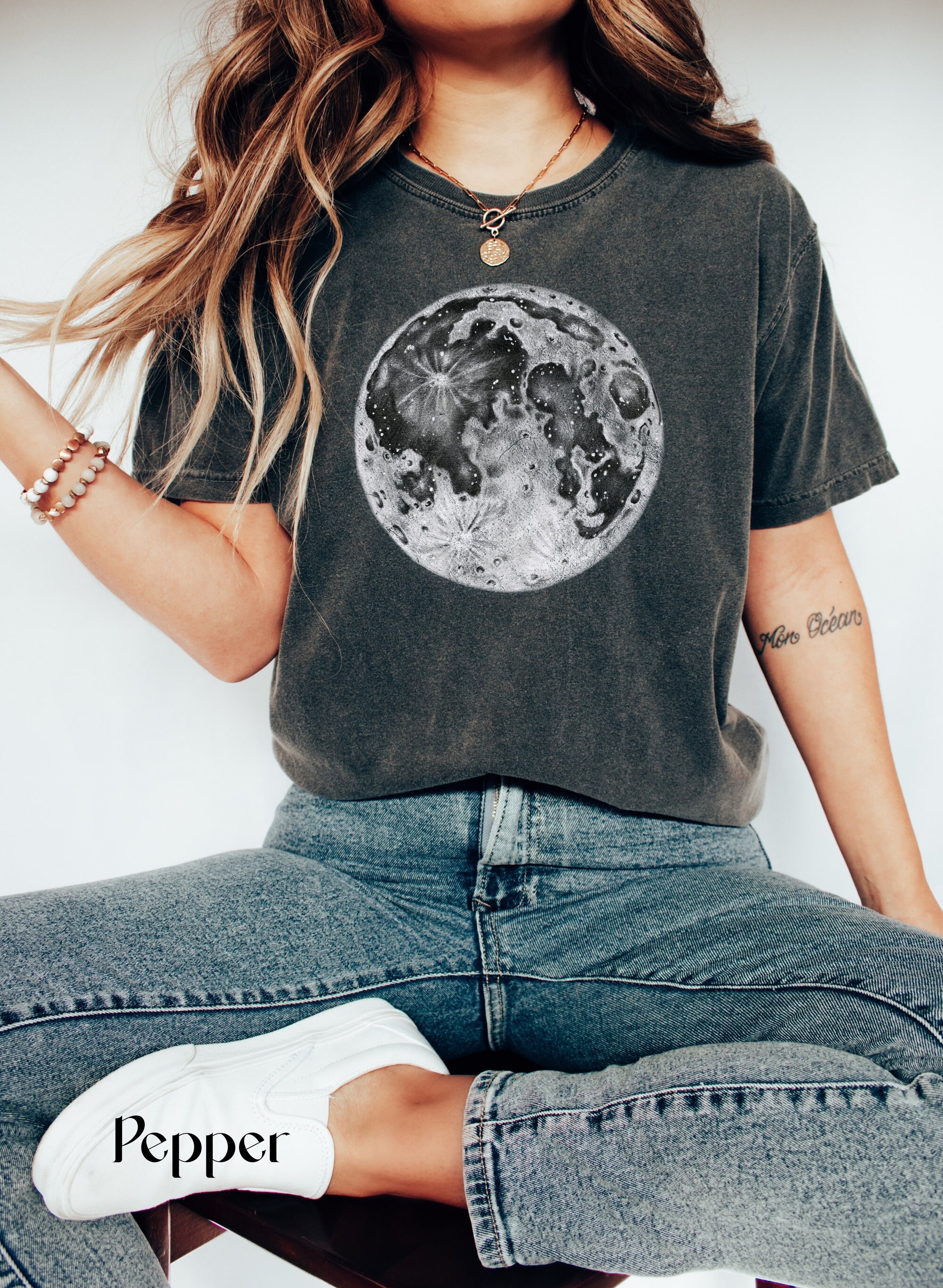 Full Moon Shirt Moon T Shirts Moon Graphic T Shirt Moon Phase - Etsy