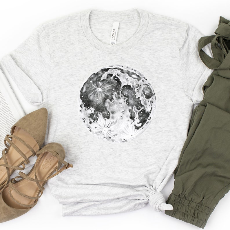 Full Moon Shirt Moon T Shirts Moon Graphic T Shirt Moon Phase - Etsy