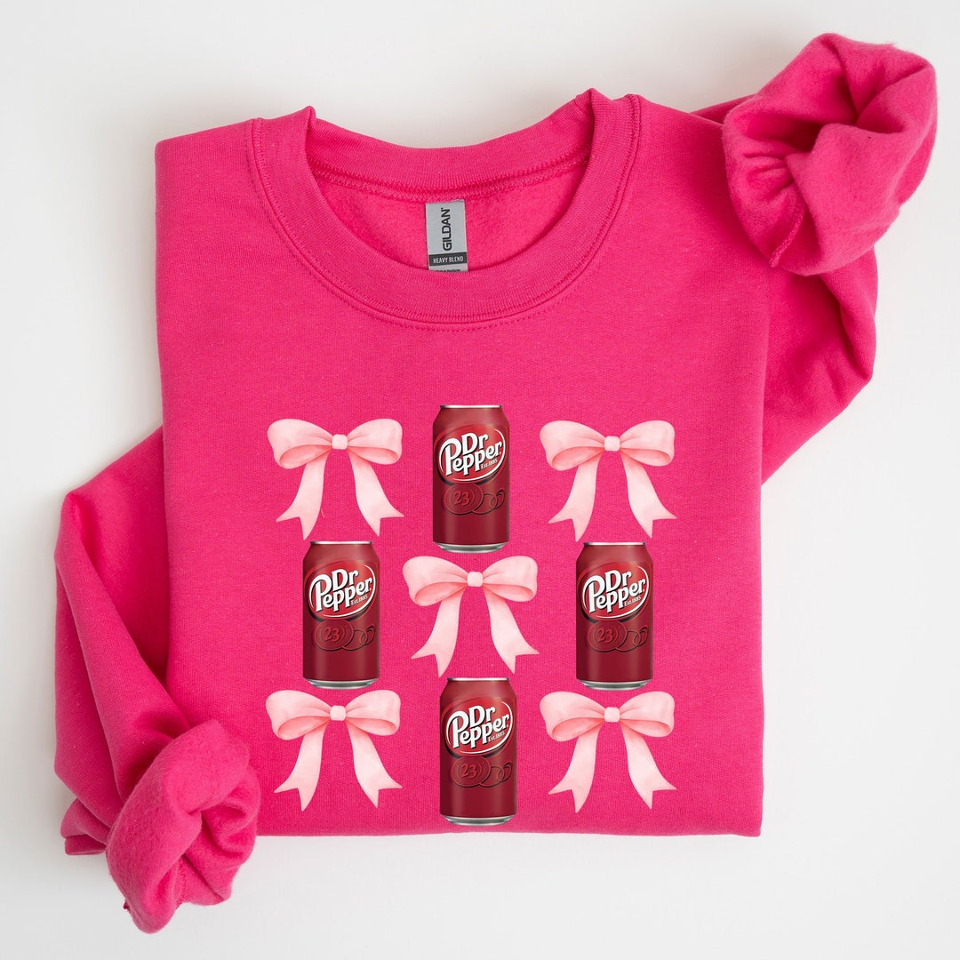 Dr Pepper, Soft Drink, Coquette, Preppy, Soda, Pop, Bows Sweatshirt - Etsy