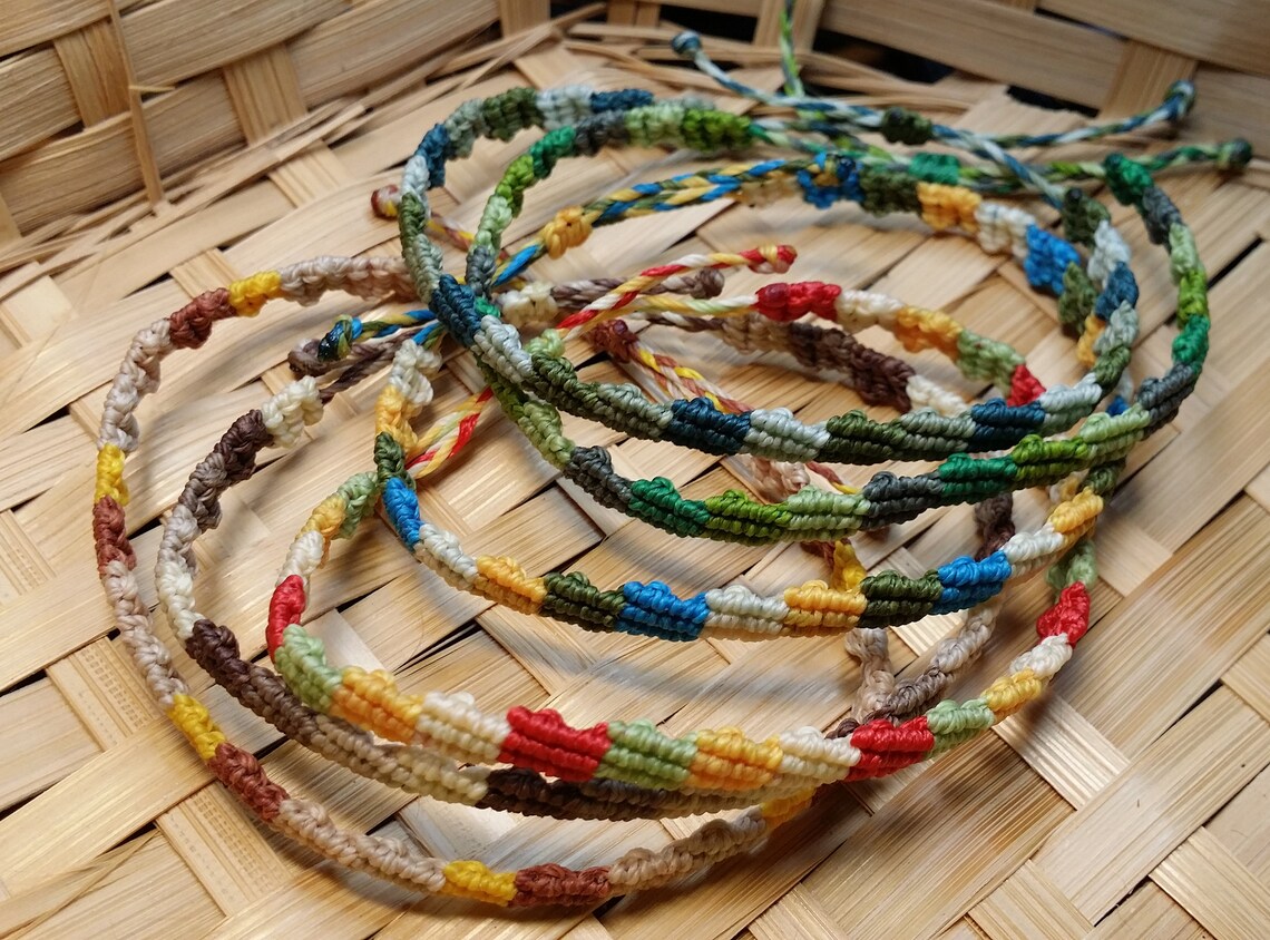 Macrame Bracelet Handmade Bracelet Multicolored Bracelet Braided ...