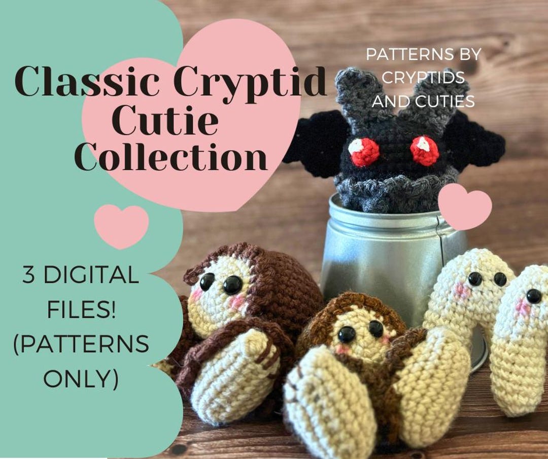Cryptid Cuties Bundle - 3 Crochet Pattern and Tutorial Pdfs - Etsy