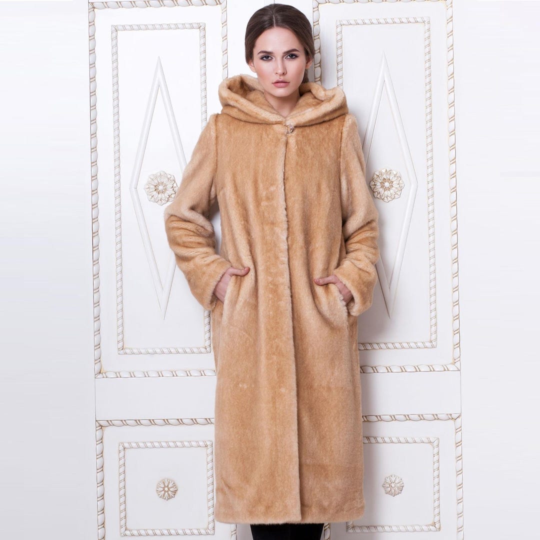 Faux Fur Coats - Winter Fur Coat With Hood - Exclusive Eco-furs by ...