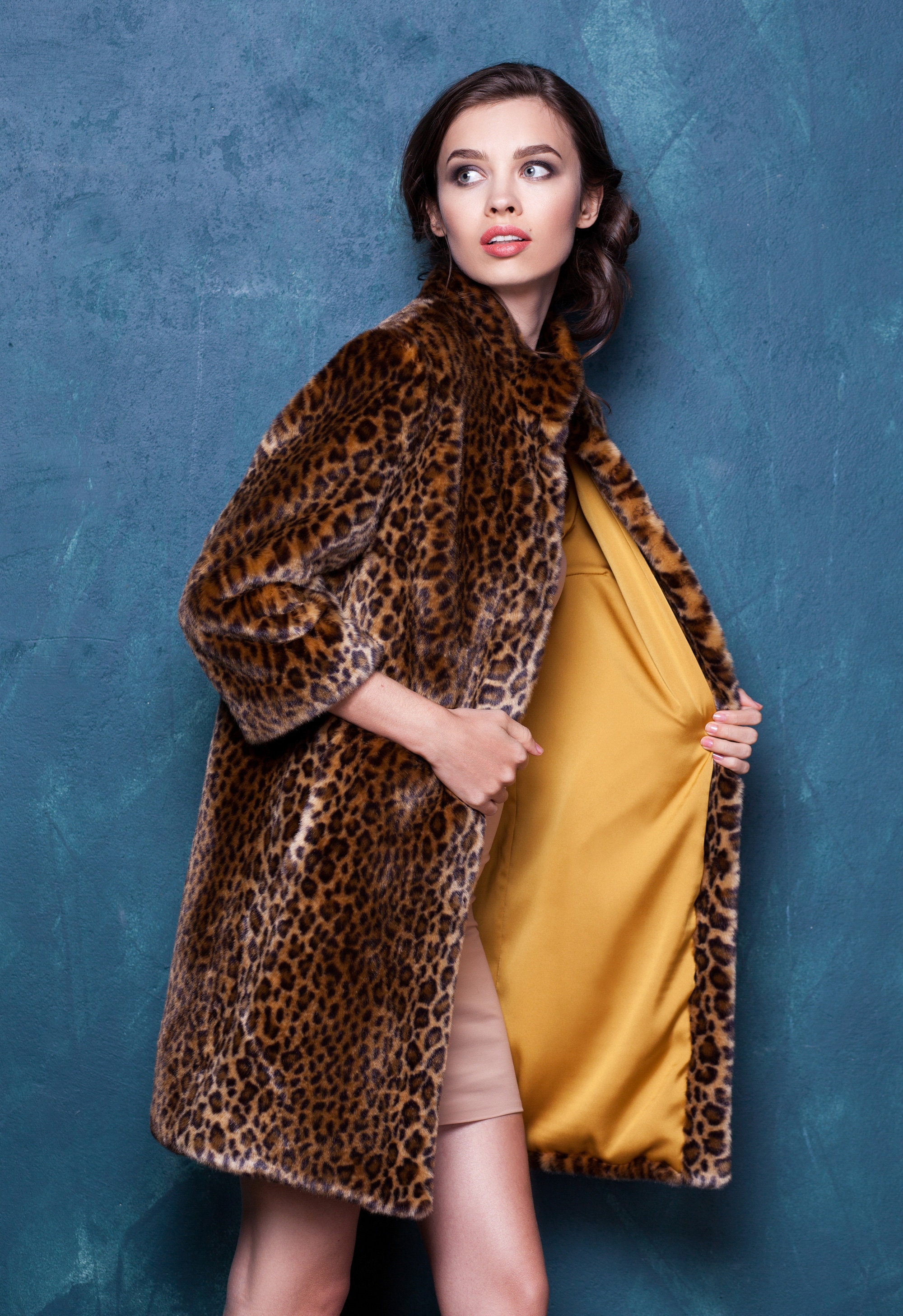 Luxury Faux Fur Jacket Leopard. Exclusive Eco Furs by - Etsy