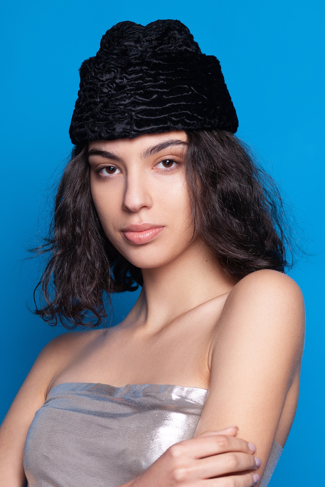 Double Sided Cap. Fur Forage Cap. Astrakhan Hat. Ukrainian Forage ...