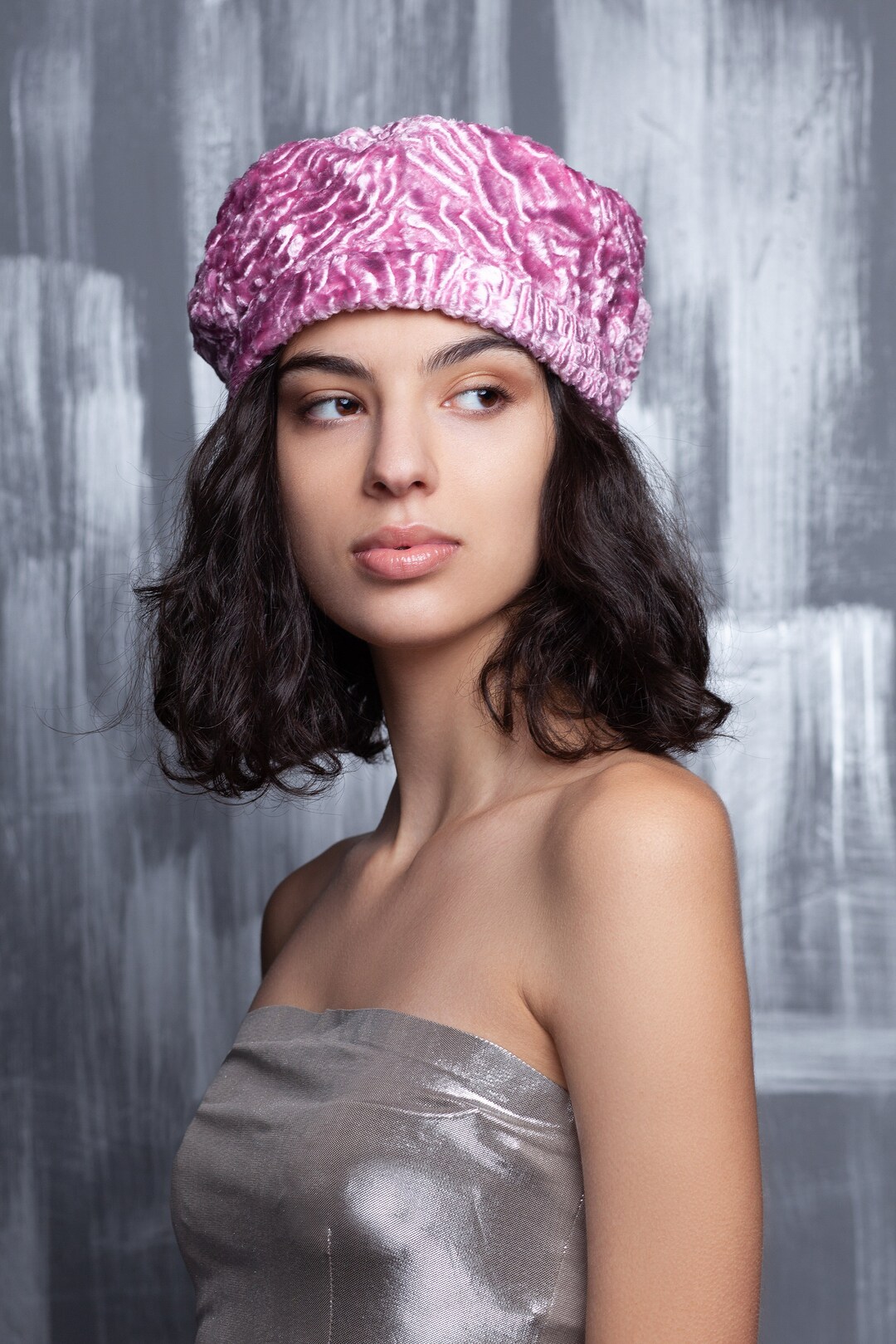 Pink Beret. Teen Berets. Luxury Berets. Colorful Beret. Eco Fur Beret ...