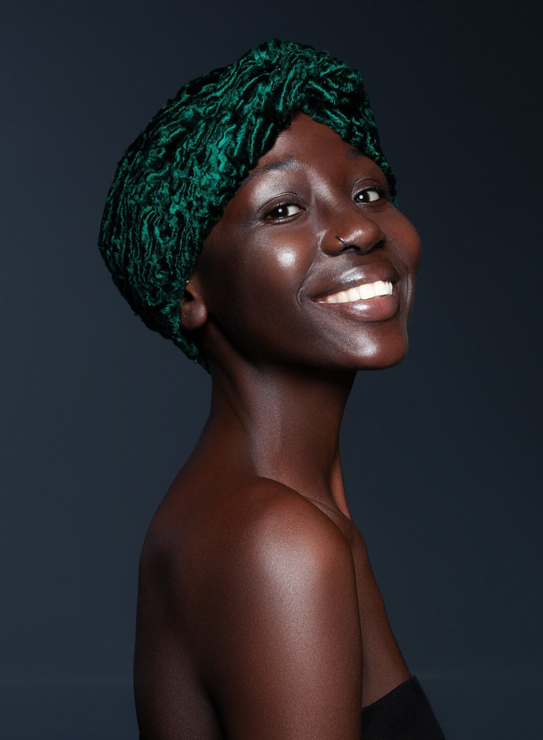 Fur Headband. Women Turban. Fashion Headband. Women's Head Wrap. Green ...