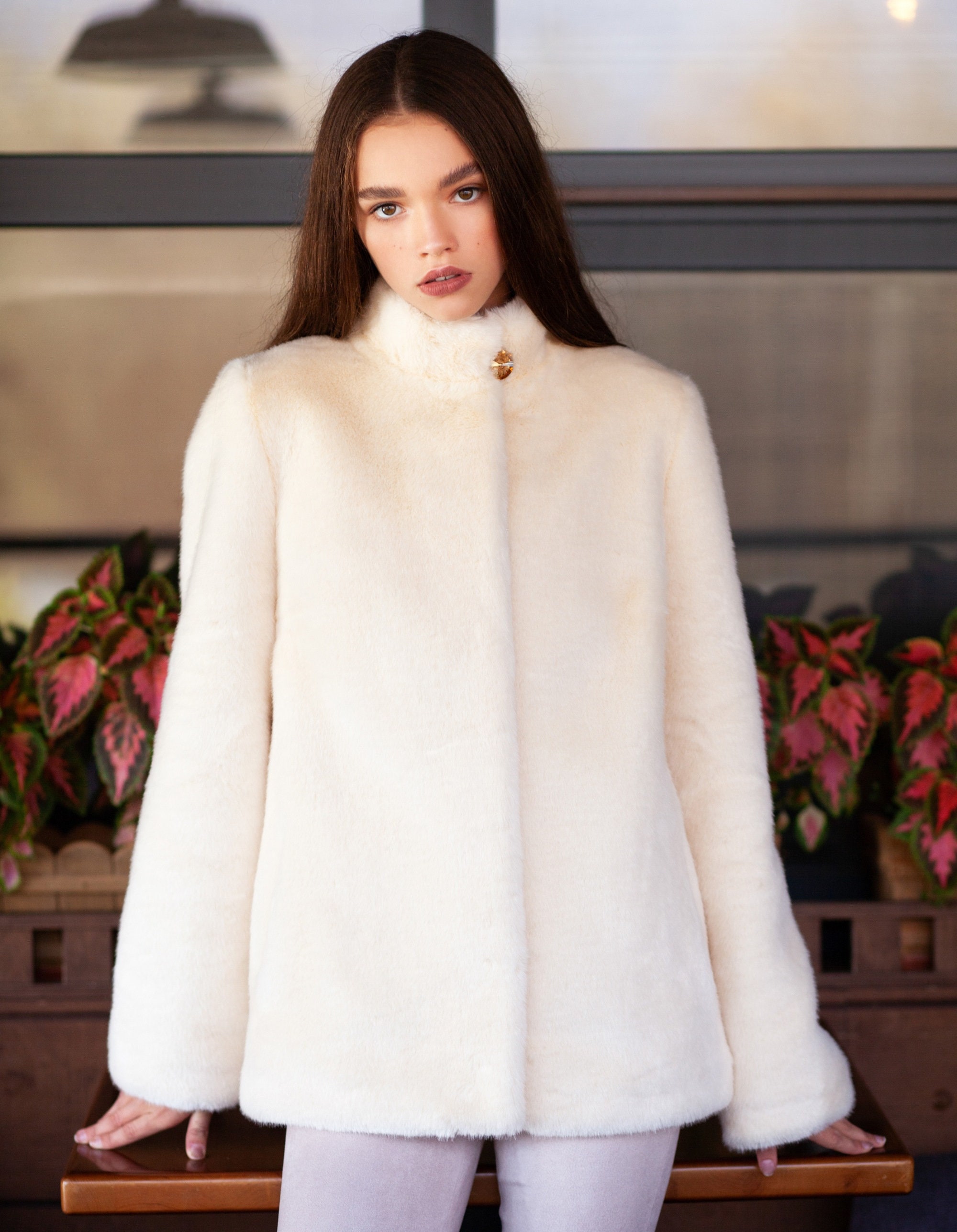 Short Mink Coat - White Fur Coats - Jackets for Girls - Exclusive Eco ...