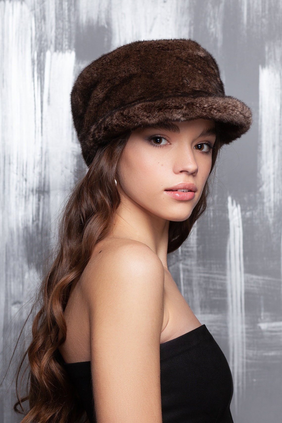 Brown Cap. Beautiful Winter Cap. Stylish Cap. Women Winter - Etsy