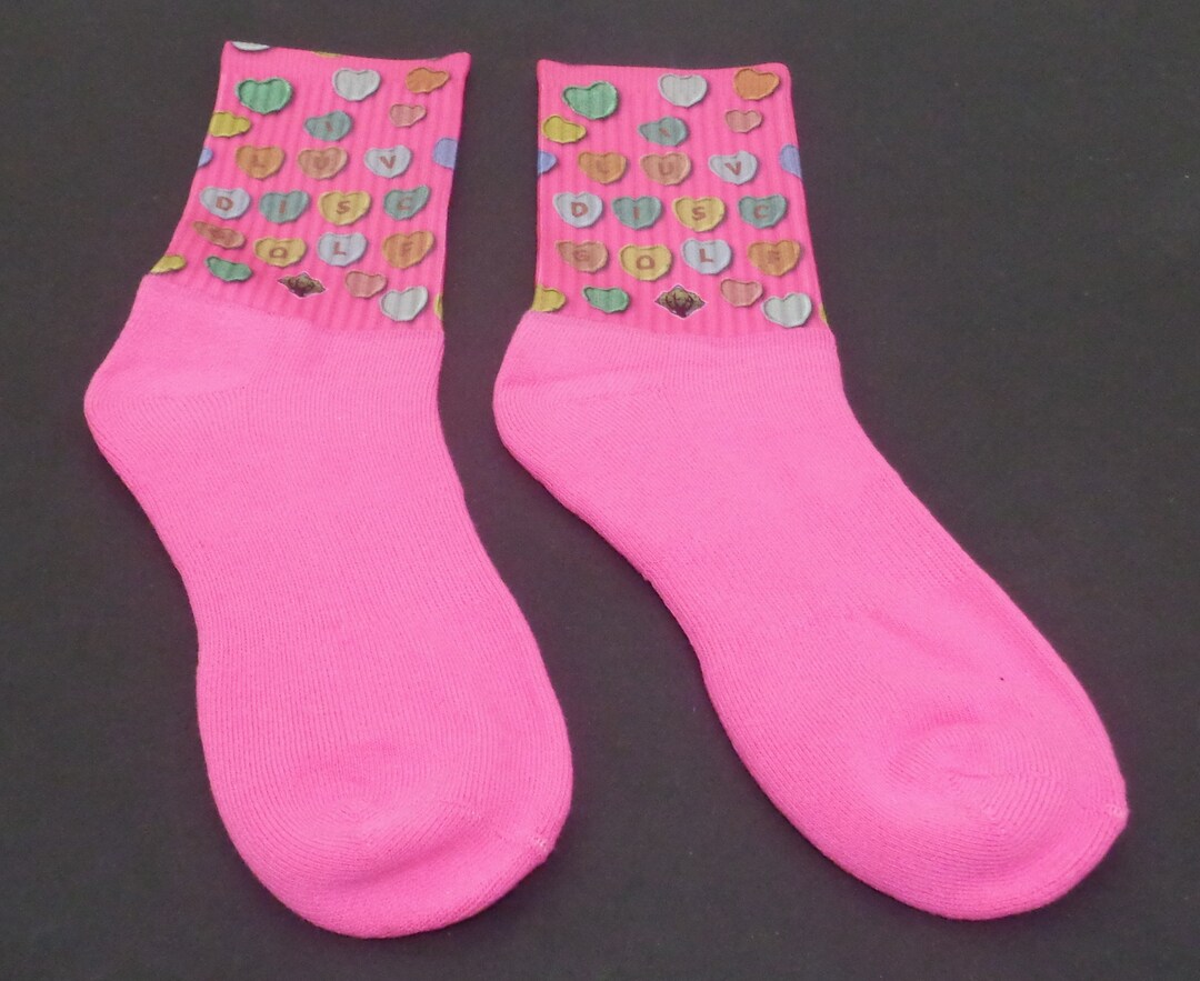 New 1 Pair of Disc Golf Socks. Large. Pink. - Etsy