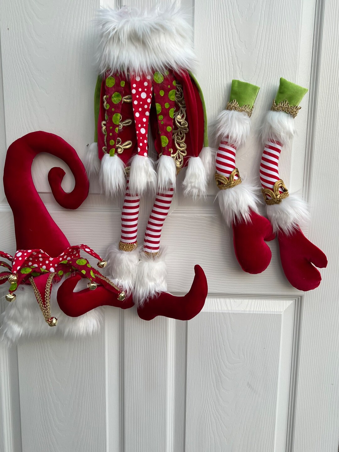 Elf Wreath Attachment for the Front Door. Designed by Petals N - Etsy