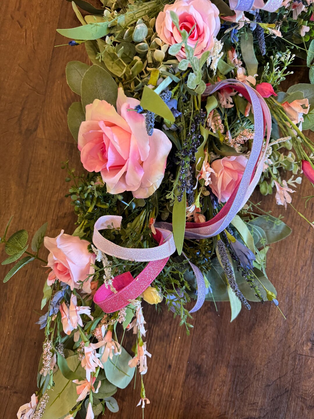Spring Garland Ca Be Displayed on a Fireplaces Mantel, Around a Mirror ...