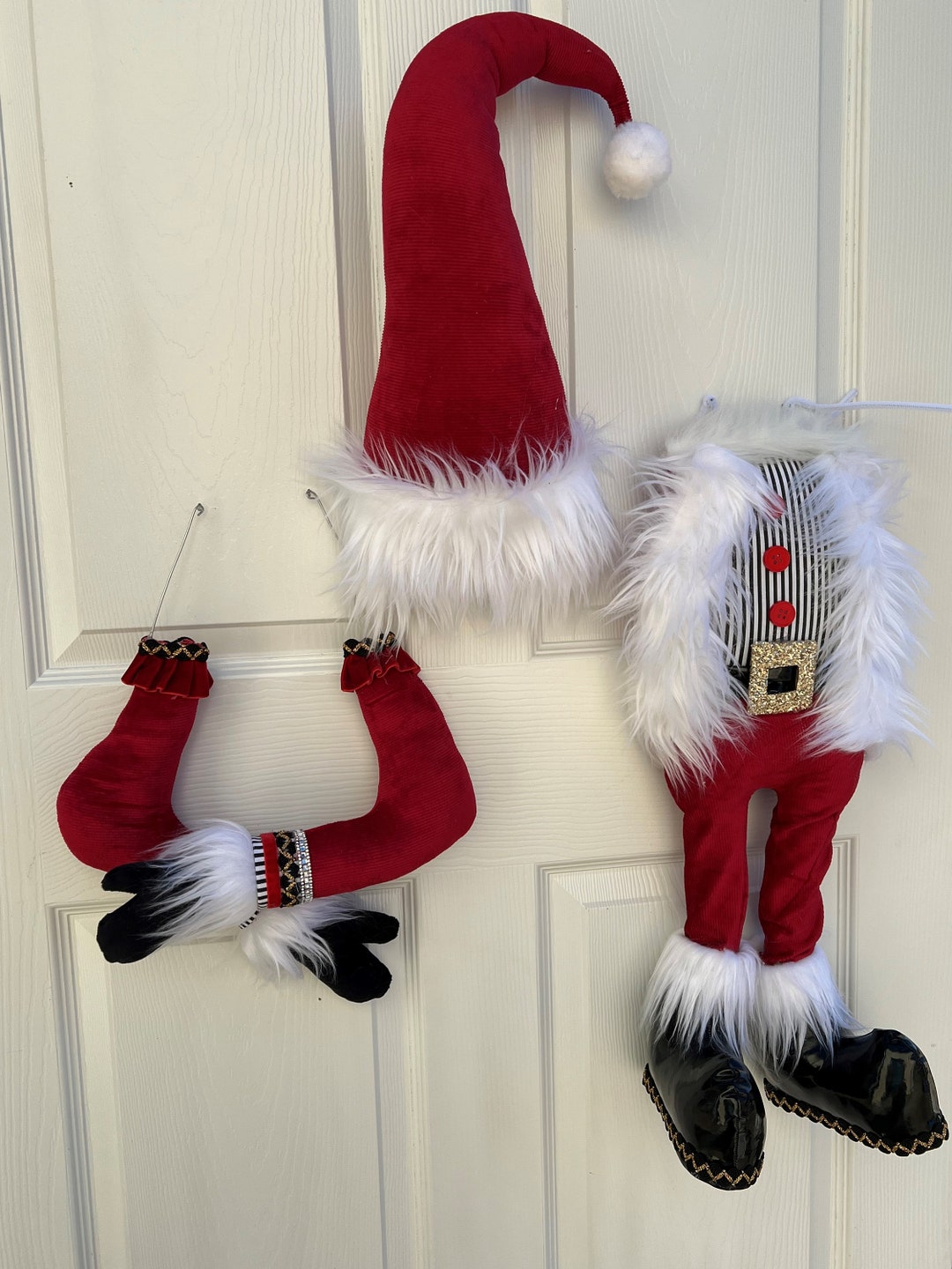 Fat Santa Wreath Attachment, Wreath Embellishment. Designed by Petals N ...
