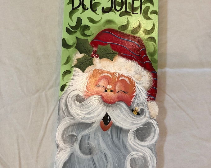 Tole Painting Hand Painted Santa Santa Decor Wreath - Etsy