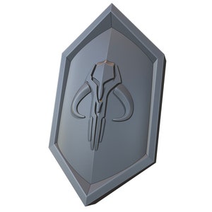 Mandalorian Inspired Mythosaur Shoulder Pauldron Signet With Wall Art ...