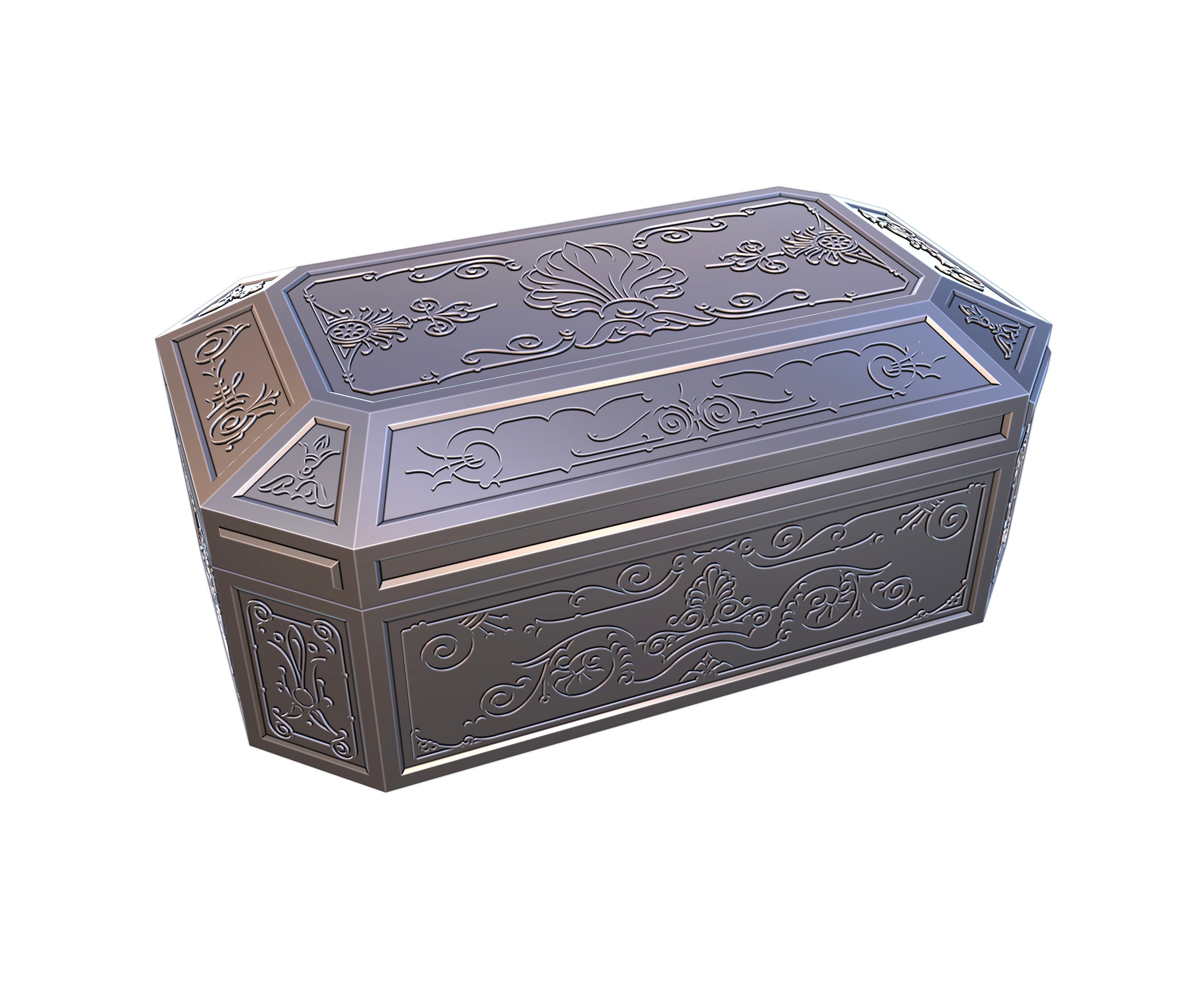 DOWNLOAD Ornate Box 3D Model STL File for 3D Printing Jewelry Keys ...