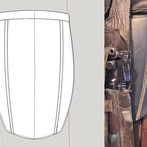 Mandalorian Inspired Back Plate Armor for 3D Printing STL File - Etsy