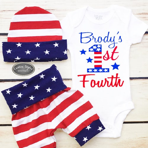 Newborn Patriotic Hat and Pants Outfit 4th of July Set - Etsy