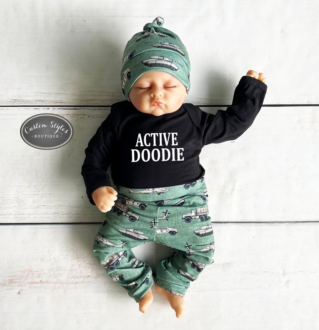 Newborn Baby Boy coming Home Outfit military Outfit military Leggings ...