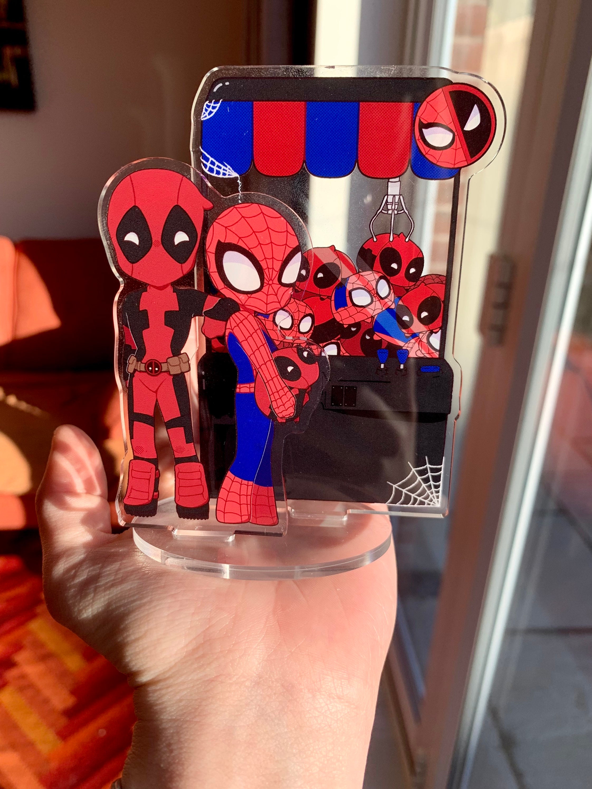 Spideypool Acrylic Standee 4.3 Inches Double Sided Acrylic | Etsy