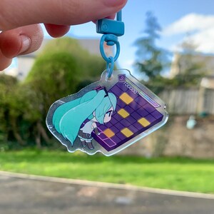 Hatsune Miku Acrylic Charm, Vocaloid Rhythm Game 3D Keyring - Etsy