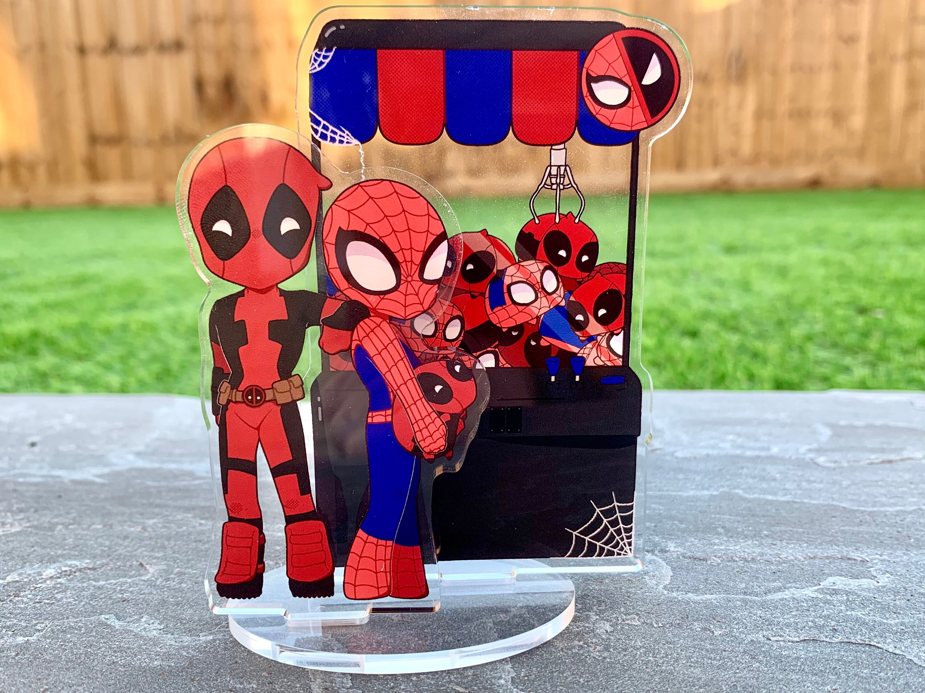Spideypool Acrylic Standee 4.3 Inches Double Sided Acrylic | Etsy