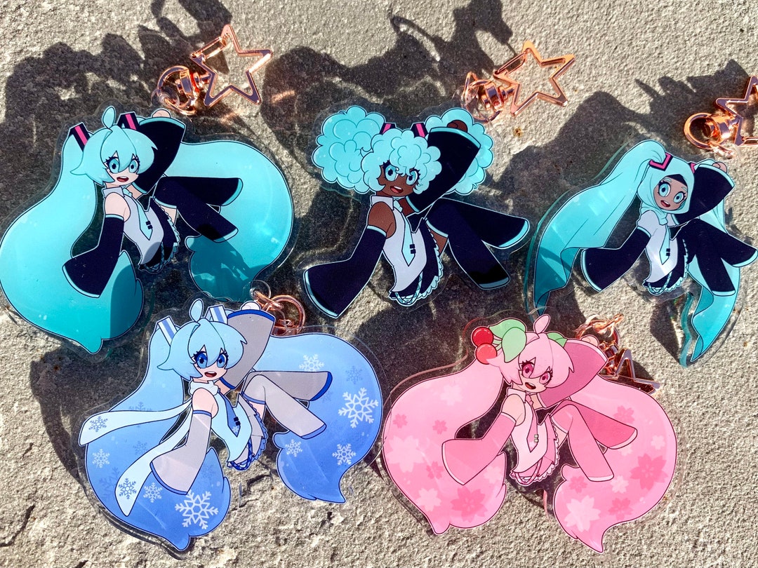 Mikuverse Acrylic Charms, Hatsune Miku Variant Acrylic Keychains - Etsy