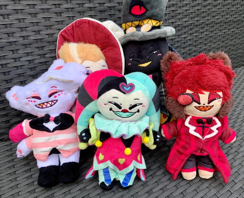 Angel Dust Plushie, Hazbin Hotel Plush, 20cm Stuffed Toy - Etsy UK